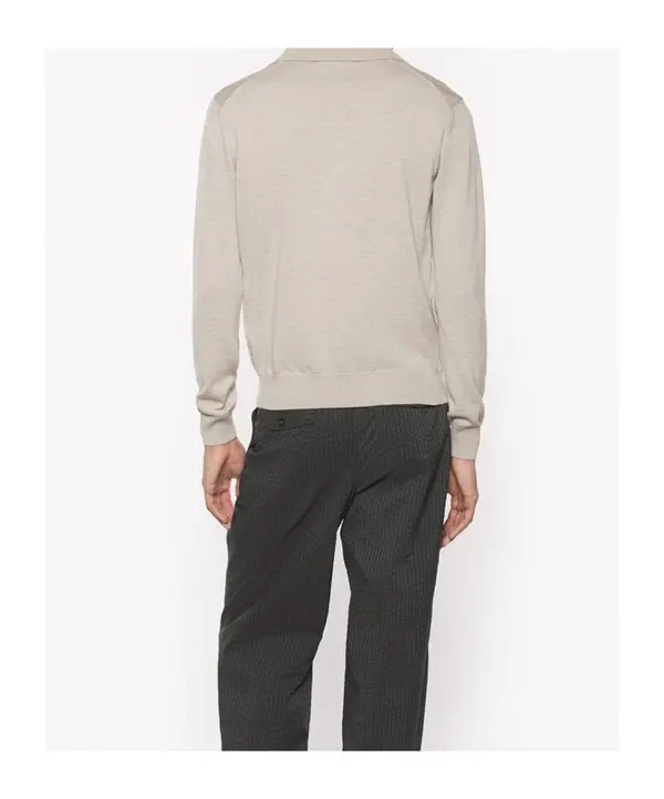 Maison Kitsuné Fox Head Patch Fine-knit Polo Shirt