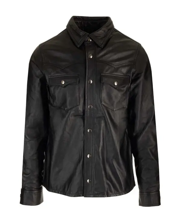 GIORGIO BRATO Leather Jacket - Black
