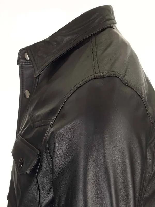 GIORGIO BRATO Leather Jacket - Black