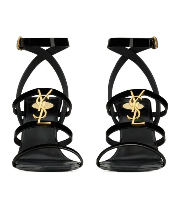 Saint Laurent Cassandra Patent Leather Stiletto Sandals