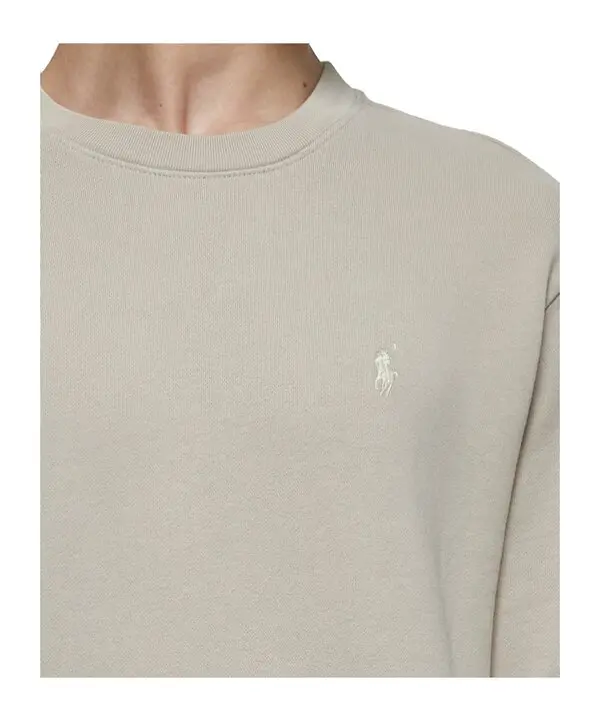 Polo Ralph Lauren Crewneck Sweatshirt With Embroidered Logo - Beige