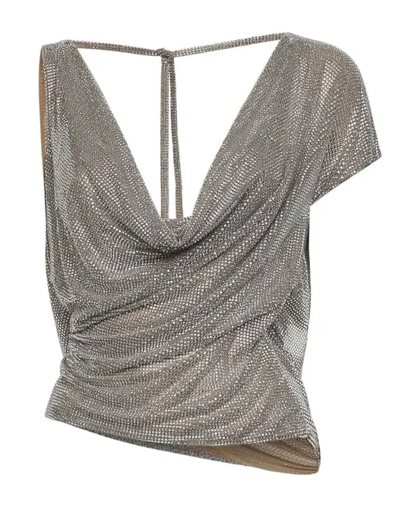 Giuseppe Di Morabito Draped Crystal Embellished Top