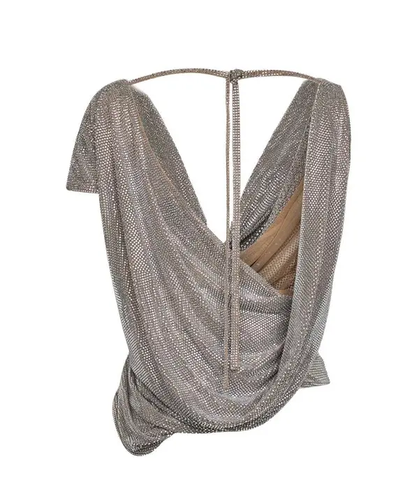Giuseppe Di Morabito Draped Crystal Embellished Top