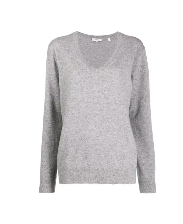 Vince Cashmere V-neck Jumper - Gray
