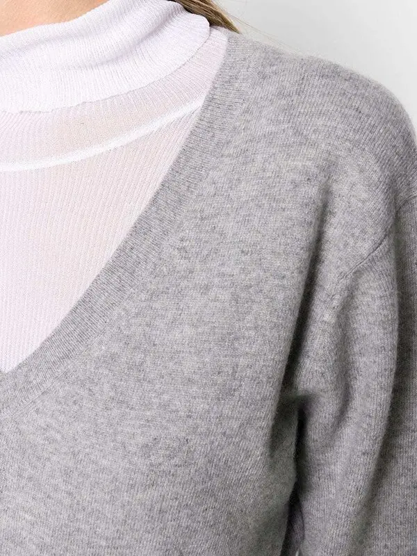 Vince Cashmere V-neck Jumper - Gray
