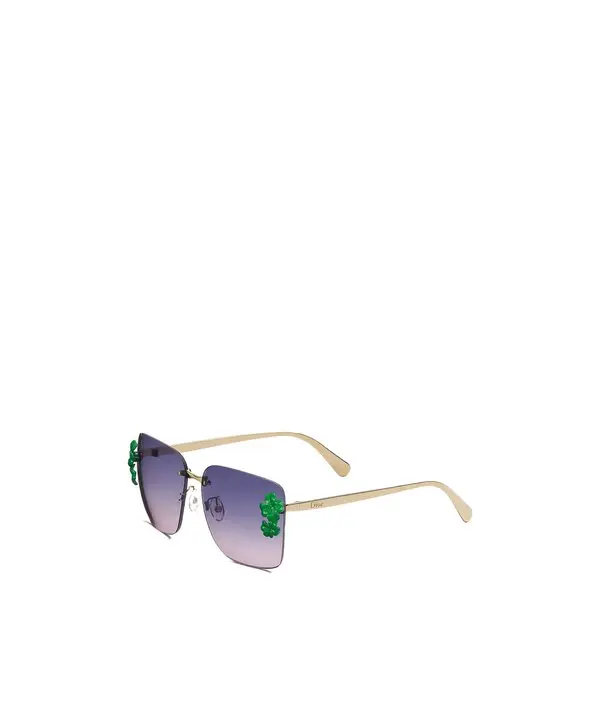 Dior Rimless Clover Embellished Sunglasses - Multicolor