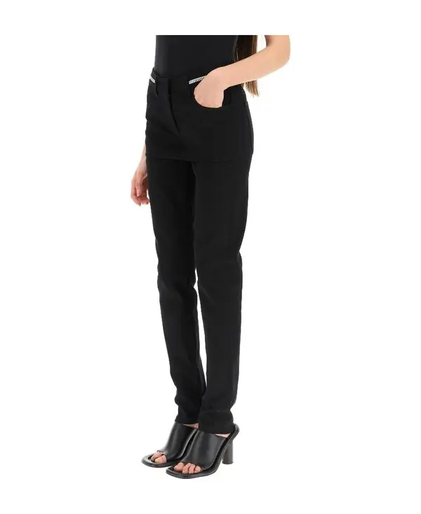 Givenchy Slim Leg Mini Skirt Effect Jeans