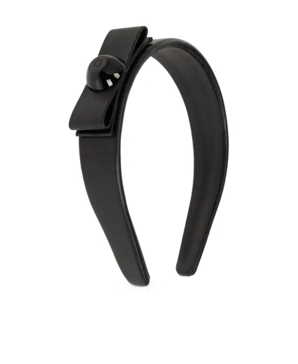 FERRAGAMO Bow Detail Headband - Black