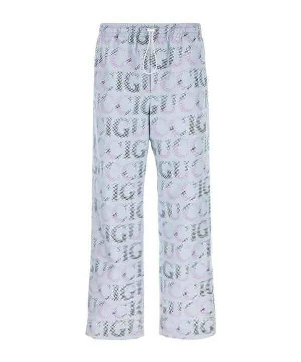 Gucci Allover Printed Drawstring Trousers - White