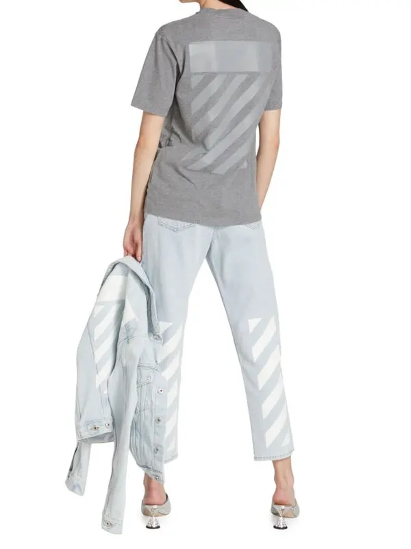 Off-White Diag Print T-shirt - Gray