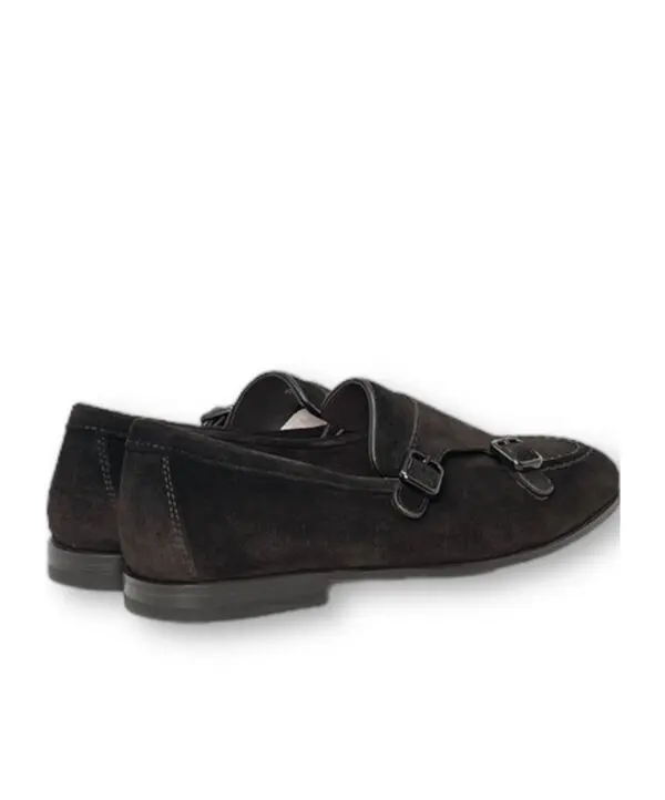 Santoni Double-buckle Loafers - Black