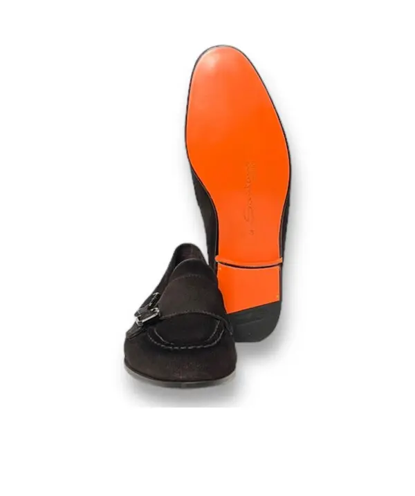 Santoni Double-buckle Loafers - Black