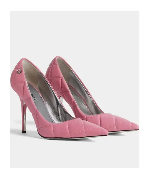 Dsquared2 D2 Plaque Quilted Stiletto Pumps