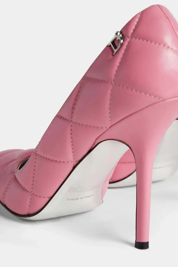 Dsquared2 D2 Plaque Quilted Stiletto Pumps