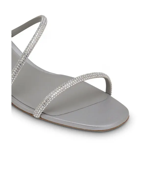 Rene Caovilla Cleo 45mm Rhinestone Embellished Sandals - Gray