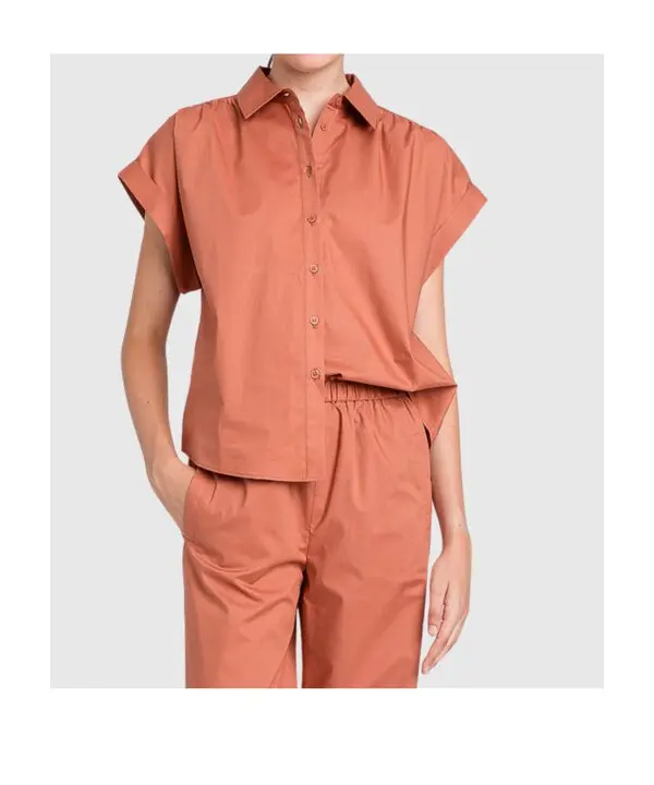 TWINSET Short-sleeve Shirt With Lapel Neck - Red