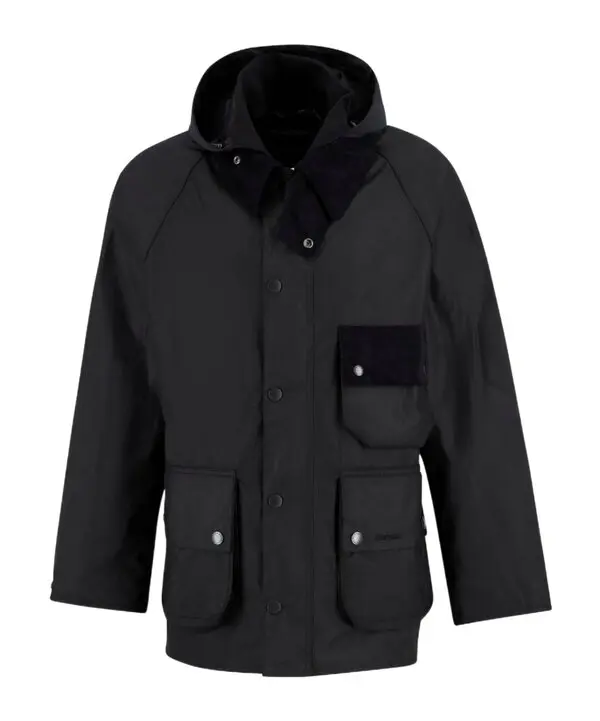 Barbour Modified Solway Waxed Jacket - Black