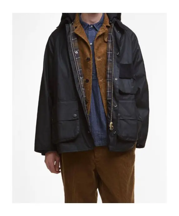 Barbour Modified Solway Waxed Jacket - Black