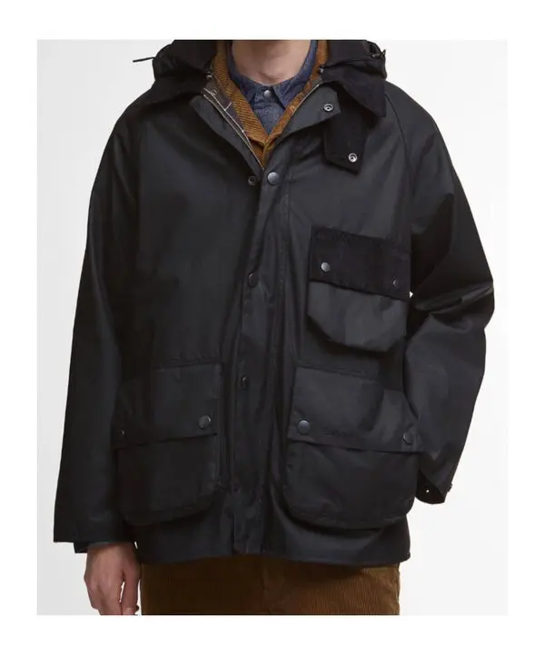 Barbour Modified Solway Waxed Jacket - Black
