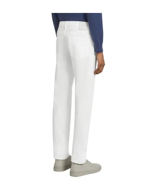 Zegna Slim-cut Jeans With Logo Patch - No