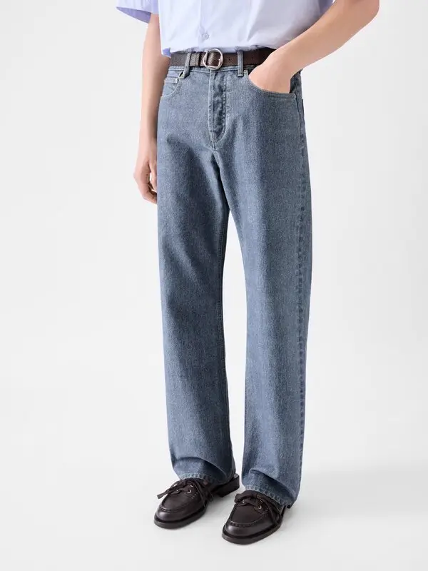 Jacquemus Logo Embroidered Straight-leg Jeans