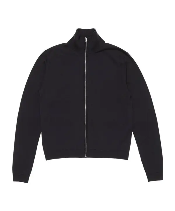 Acne Studios Logo Embroidered Zip-up Cardigan