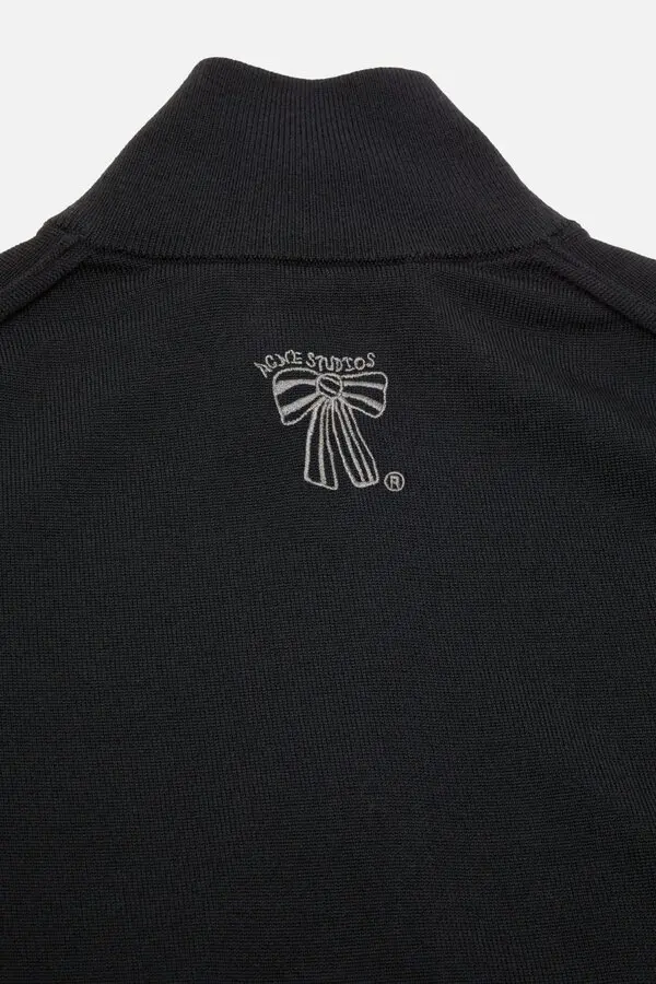 Acne Studios Logo Embroidered Zip-up Cardigan