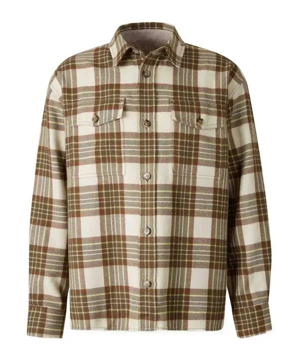 Ami Plaid Casual Jacket - Brown