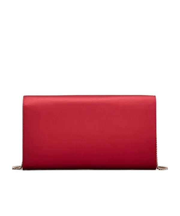 ROGER VIVIER Efflorescence Clutch In Satin - Red