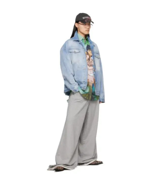 Vetements Logo Embossed Denim Jacket