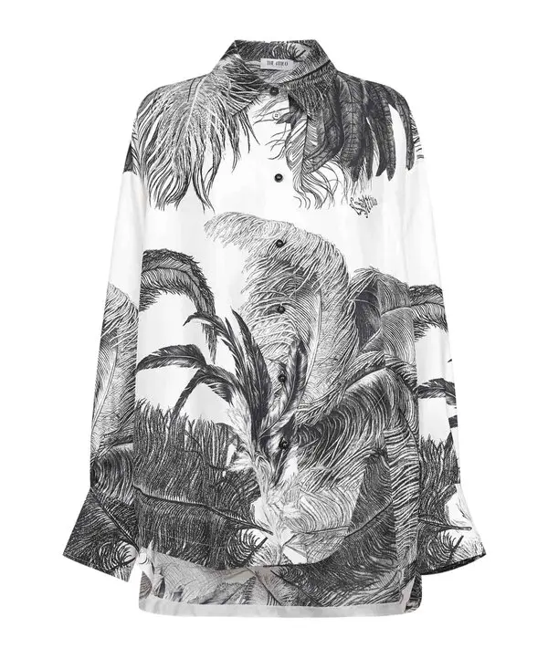 Attico Long Sleeve Printed Shirt - White