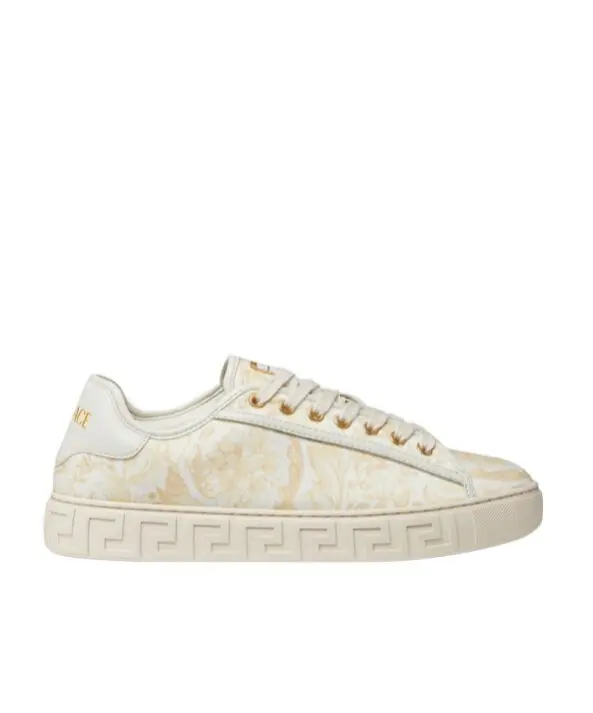 Versace Greca Printed Sneakers - White