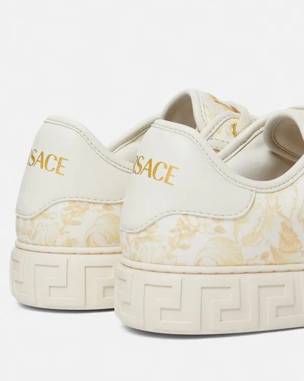 Versace Greca Printed Sneakers - White