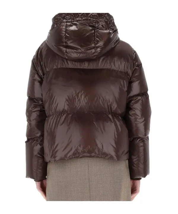 FAY Hooded Down Jacket With Toggle Fastening - Brown