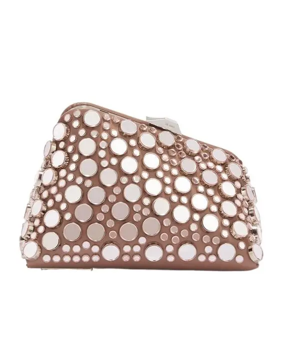 Attico Midnight Mini Clutch Bag - Mud Color