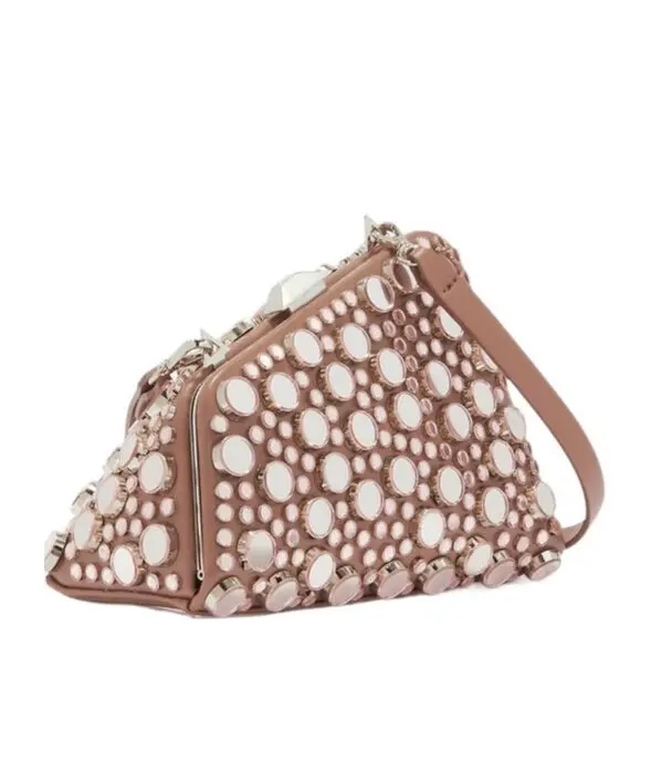 Attico The Midnight Mini Clutch Bag - Mud