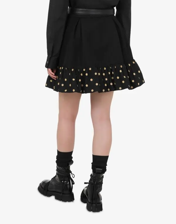 Moschino Polka Dot Ruffle Mini Skirt