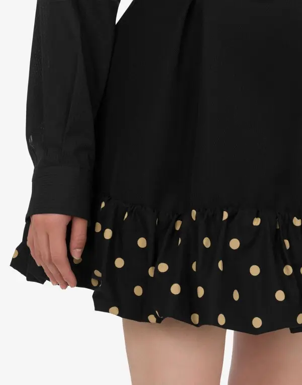 Moschino Polka Dot Ruffle Mini Skirt