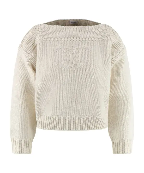 Celine Chunky Cashmere Boat Neck Sweater