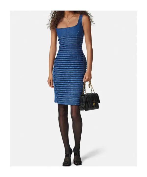 Versace Panelled Denim Mini Dress
