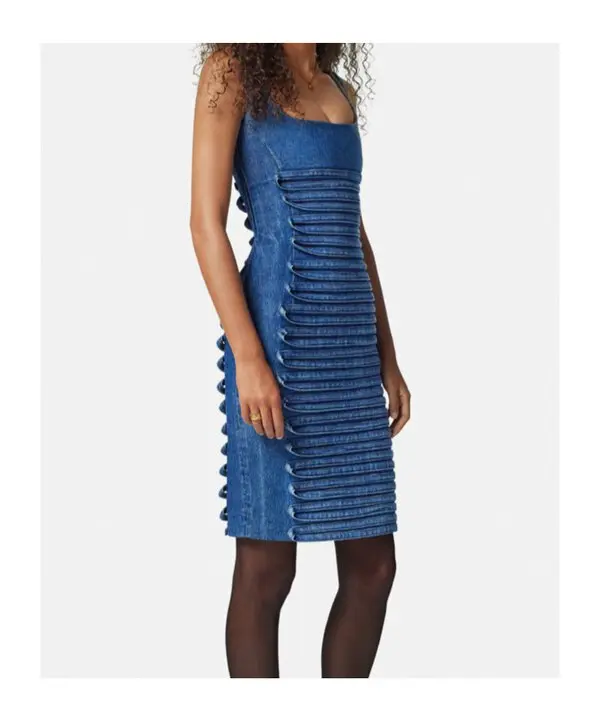 Versace Panelled Denim Mini Dress