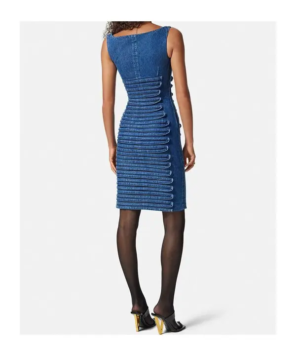 Versace Panelled Denim Mini Dress
