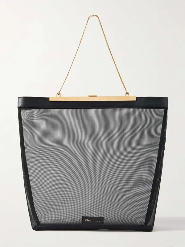 Khaite The Augusta Mesh Tote Bag - Gray
