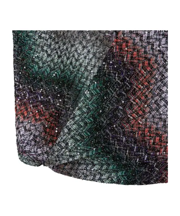 Missoni Sleeveless Embellished Zigzag Top - Gray