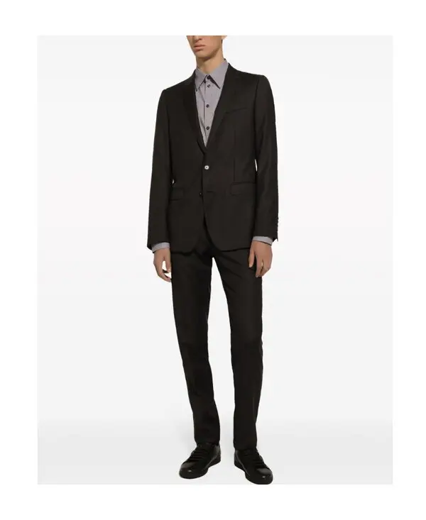 Dolce & Gabbana Long-sleeved Cotton Shirt - Gray