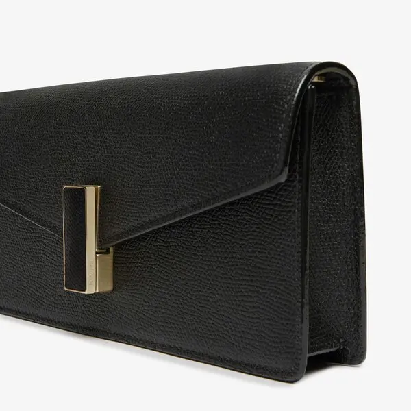 VALEXTRA Envelope Clutch Bag - Black