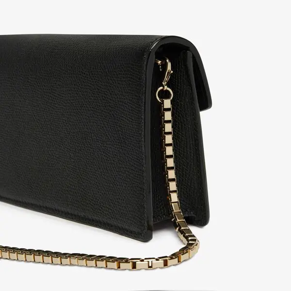 VALEXTRA Envelope Clutch Bag - Black