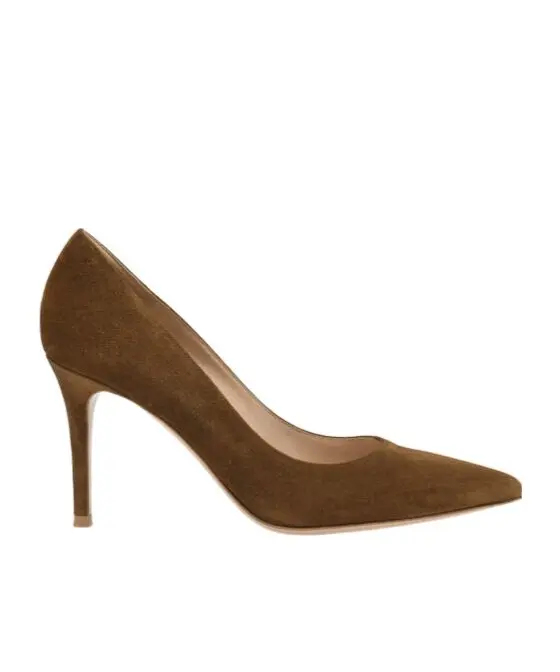 GIANVITO ROSSI 85mm Pointed-toe Stiletto Pumps - Brown