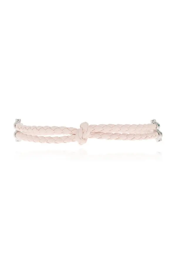Bottega Veneta Braided Design Leather Bracelet