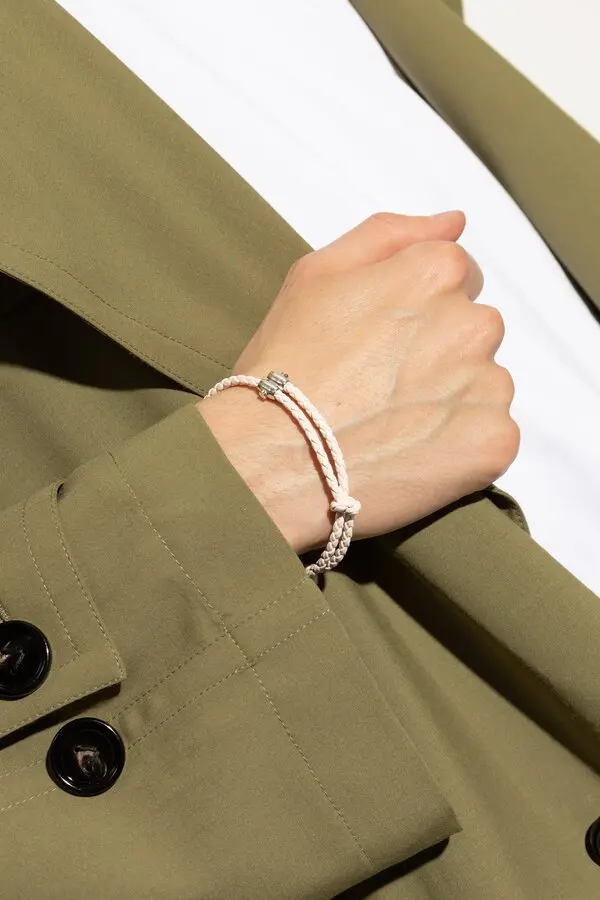 Bottega Veneta Braided Design Leather Bracelet